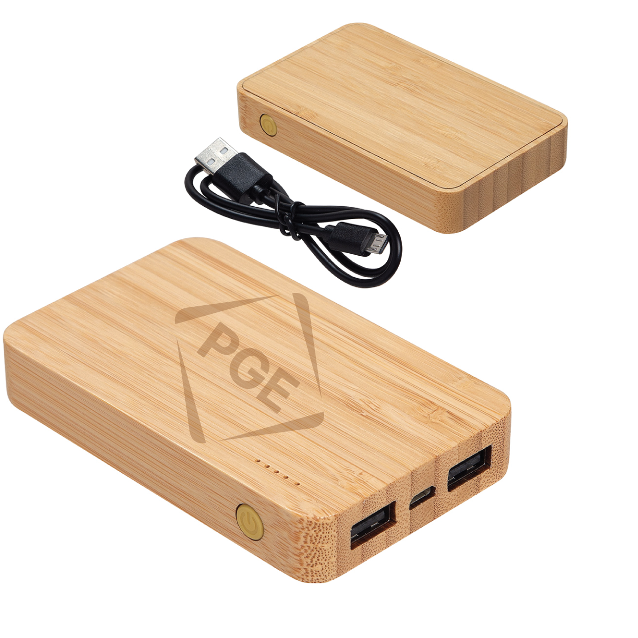 Bamboo Power Bank with Wireless Charger – PGE Gear Shop